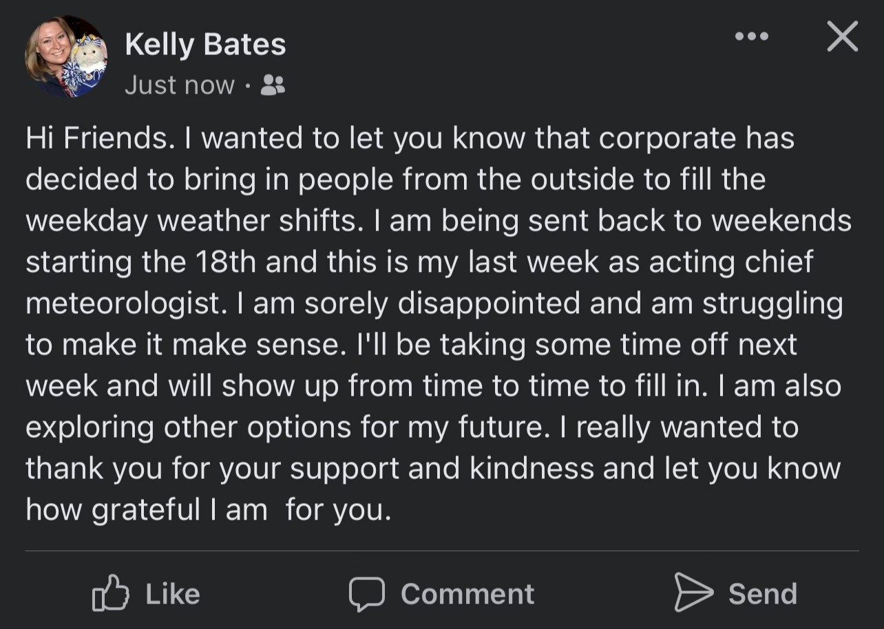 Kelly Bates back to weekends at CH 6 - John DePetro Show