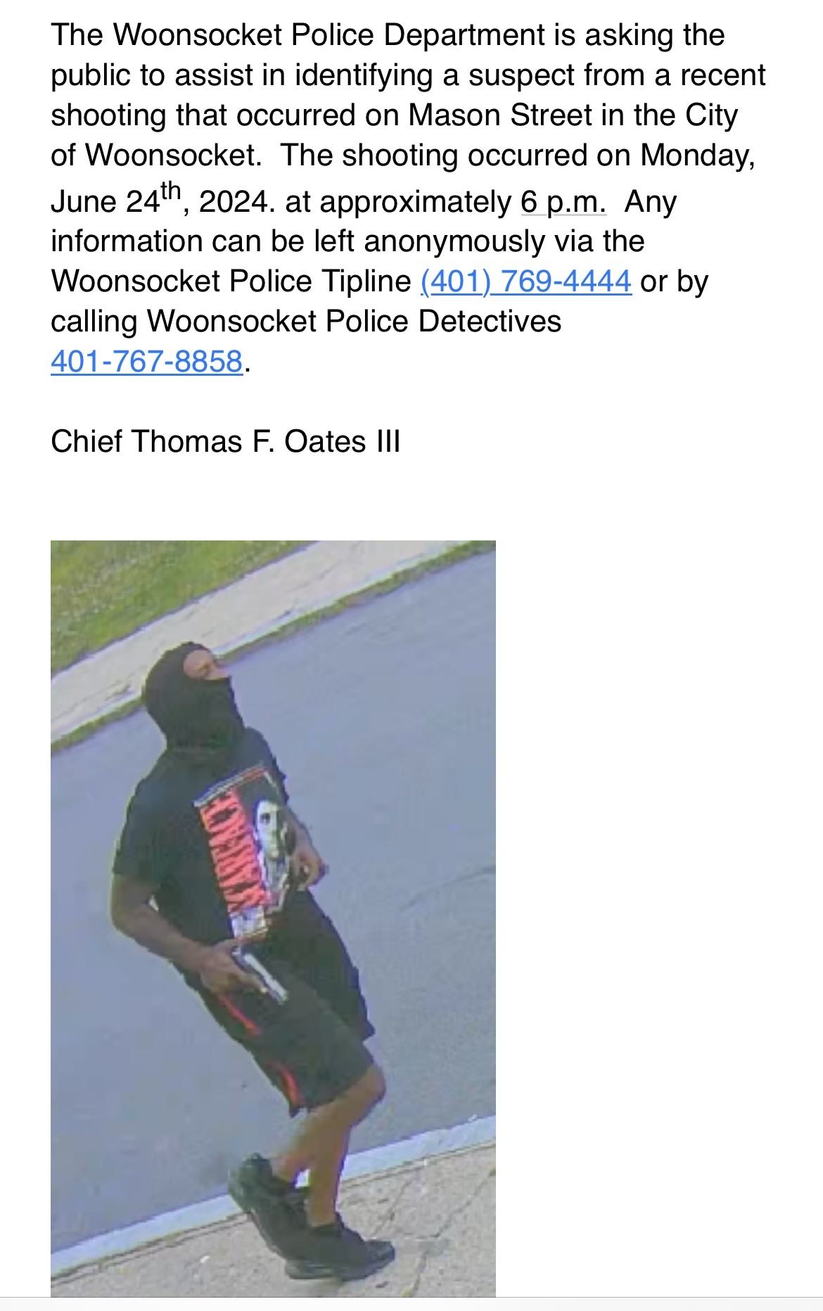 Wanted for Woonsocket shooting - John DePetro Show