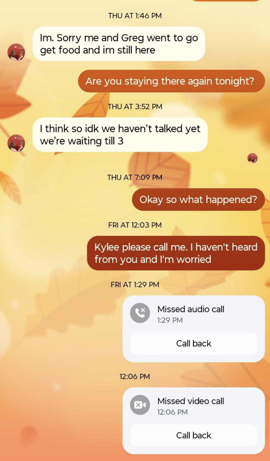 Final texts from Kylee Monteiro? - John DePetro Show